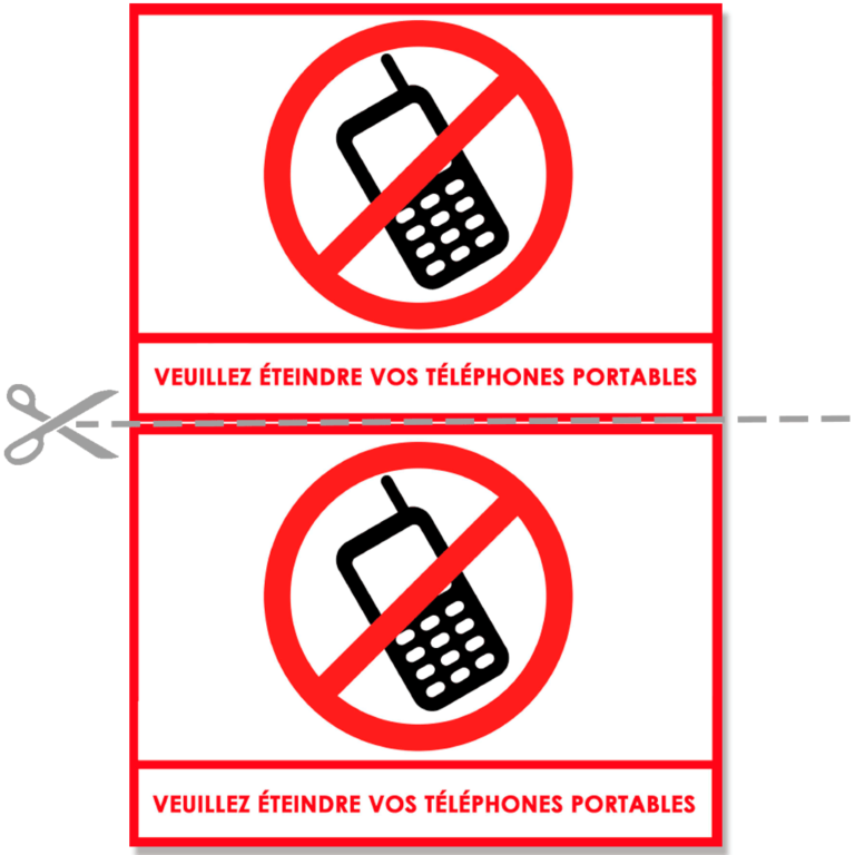 Affiche d'Interdiction du Téléphone Portable en Entreprise 📱