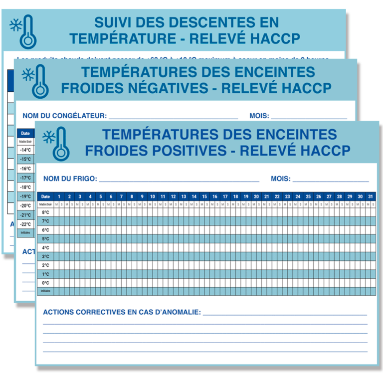 Relevé de Températures • Fiches de Contrôle HACCP 2023 Relevé de Températures • Fiches de Contrôle HACCP 2023